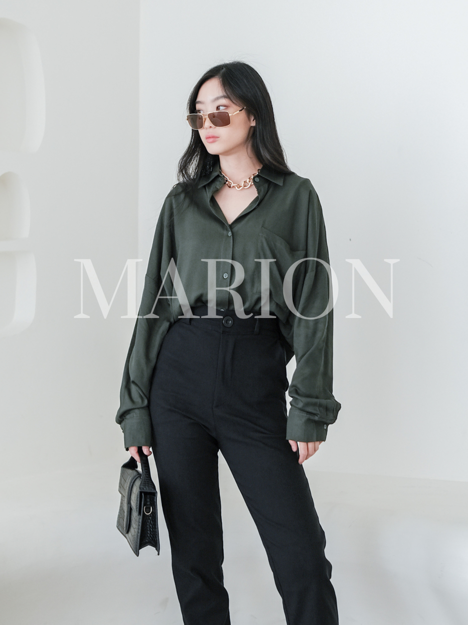 Jual (Dafodilandclara) Marion Shirt / Kemeja Uniqlo Shirt / Oversize ...