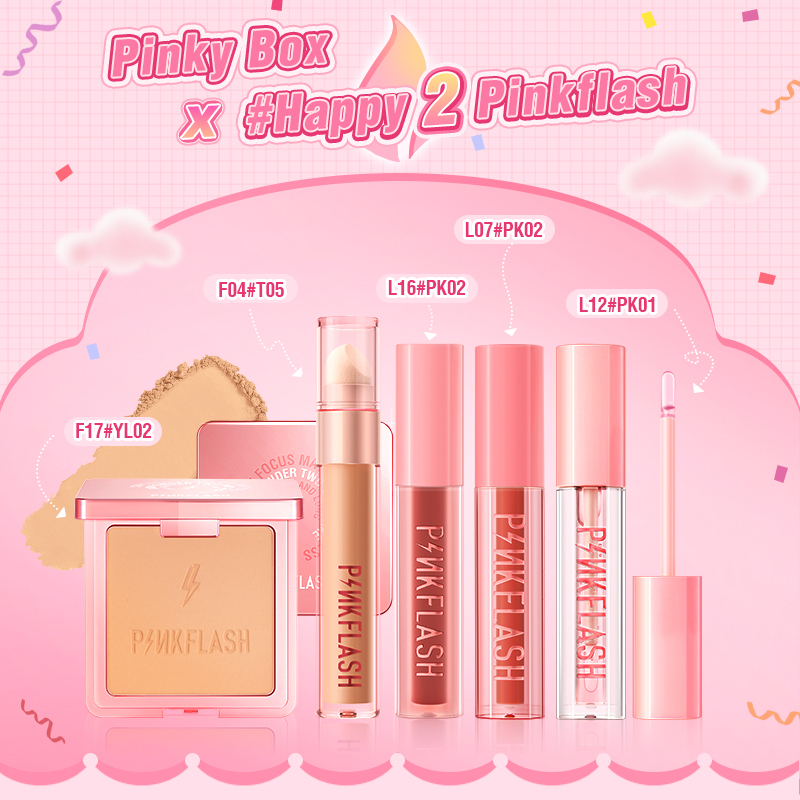 Jual PINKFLASH Pinky Box Happy2Pinkflash makeup set 2nd Anniversary ...