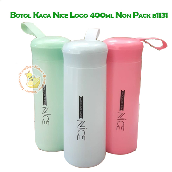 Jual Botol Kaca Nice Logo dan Kaktus 400ml Non Pack Varian | Shopee ...
