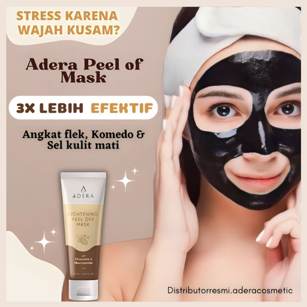 Jual Adera Lightening Peel Off Mask Mencerahkan Kulit Tampak Lebih ...