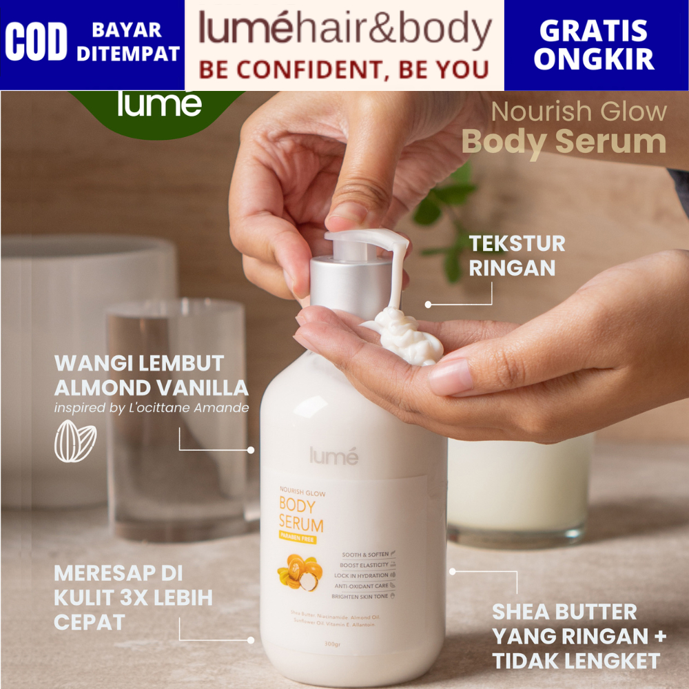 Jual Lume Nourish Glow Body Serum Lotion Brightening Whitening Pencerah ...