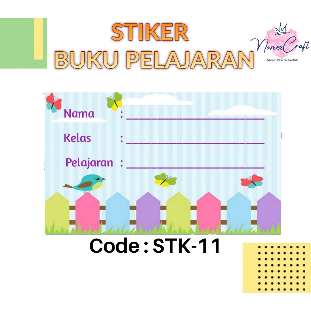 Jual ISI 20 LEMBAR STIKER MAPEL || LABEL BUKU PELAJARAN SEKOLAH ...