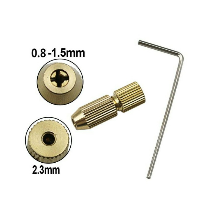 Jual Chuck Bor Mini 0.8mm - 1.5mm PCB DC Motor Set Clamp Adapter Kepala ...