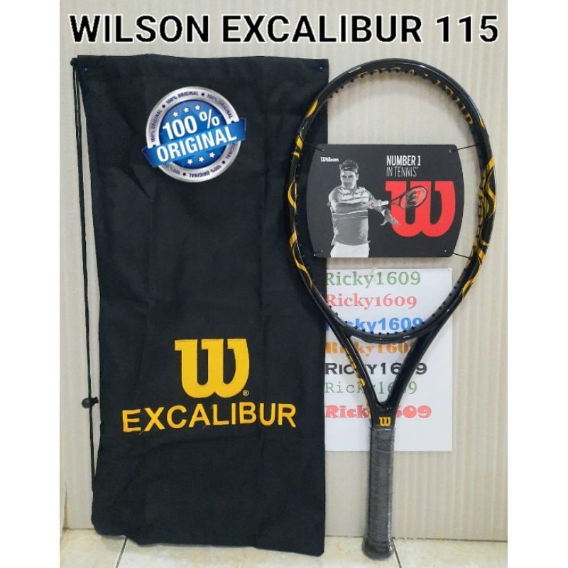 Jual RAKET TENIS WILSON EXCALIBUR BLACK GOLD / BURGUNDY - 115 LIMITED ...