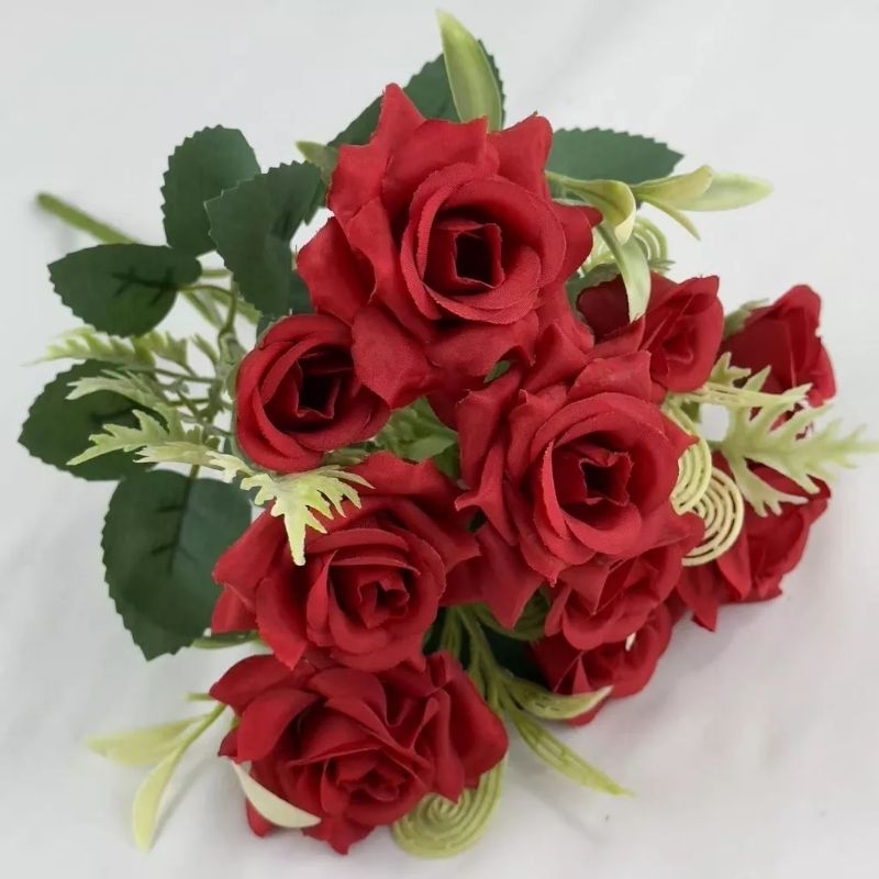 Jual BUNGA ROSE ARTIFICIAL PERTANGKAI AF007 | Shopee Indonesia