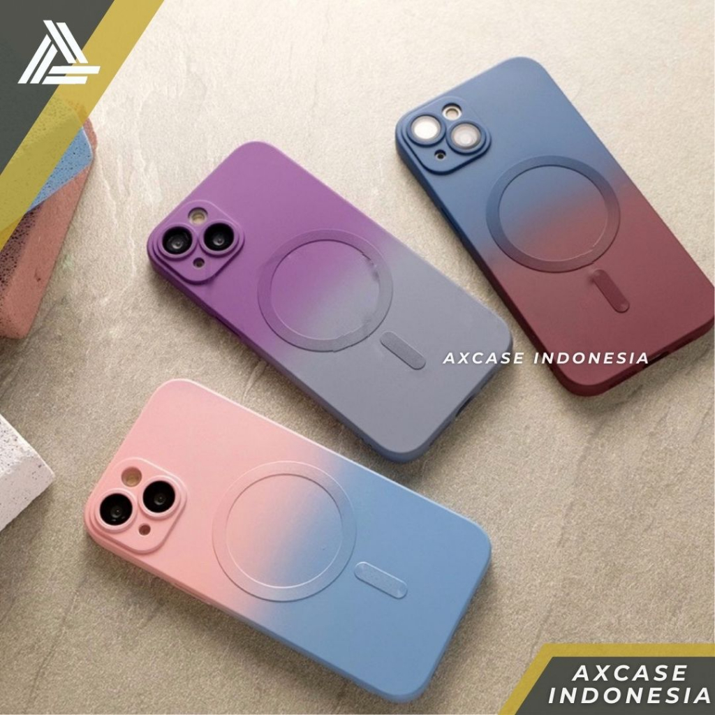 Jual Luxury Gradient Magsafe Case iPhone X XR XS 11 12 13 PRO MAX MINI ...
