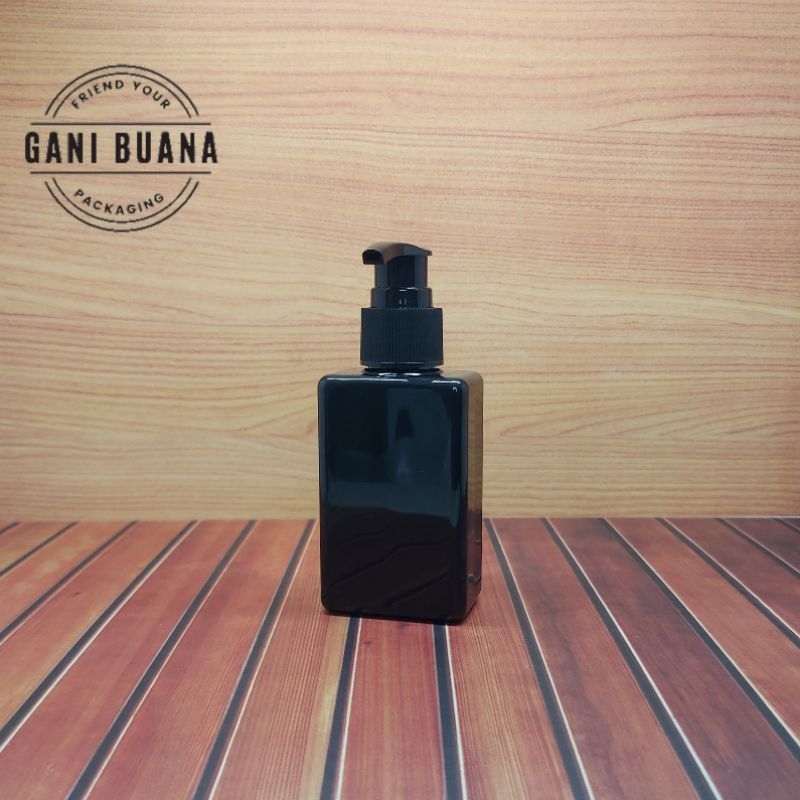 Jual BOTOL PUMP 100ML KOTAK FULL HITAM | Shopee Indonesia