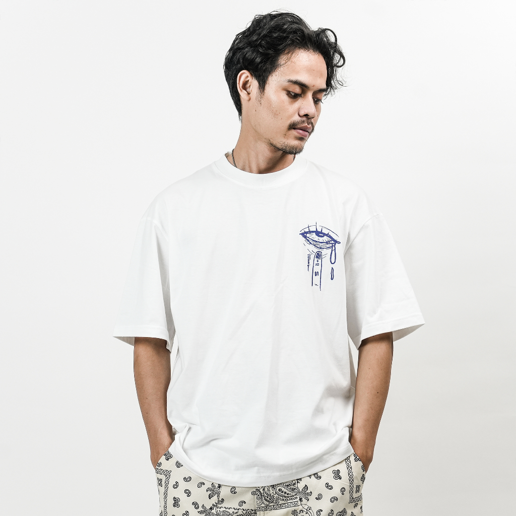 Jual Bespoke Project - Script Tshirt Blurry White | Shopee Indonesia