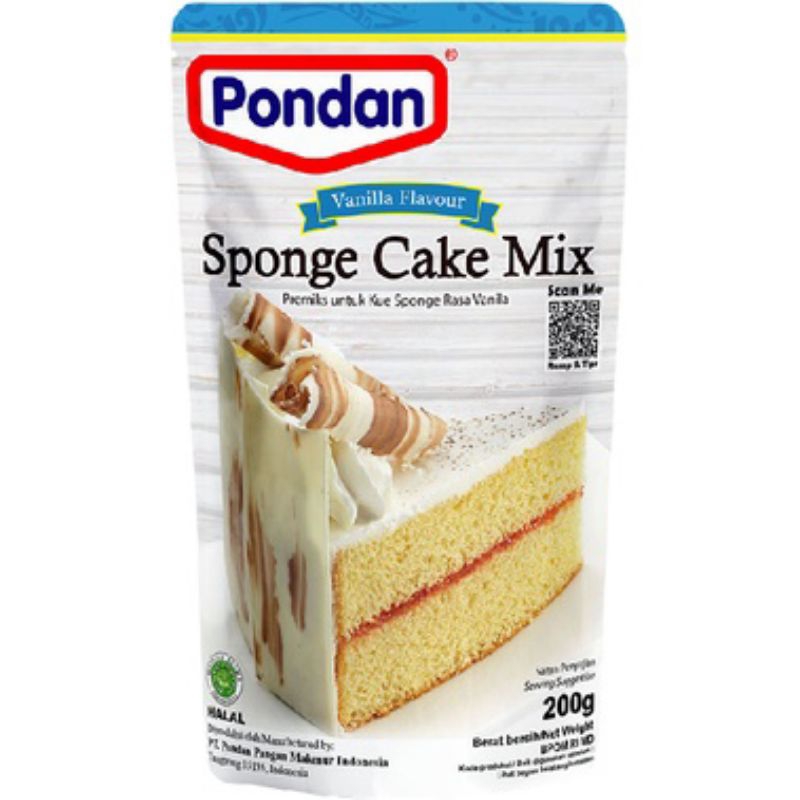 Jual Pondan Sponge Cake mix Vanila 200g | Shopee Indonesia