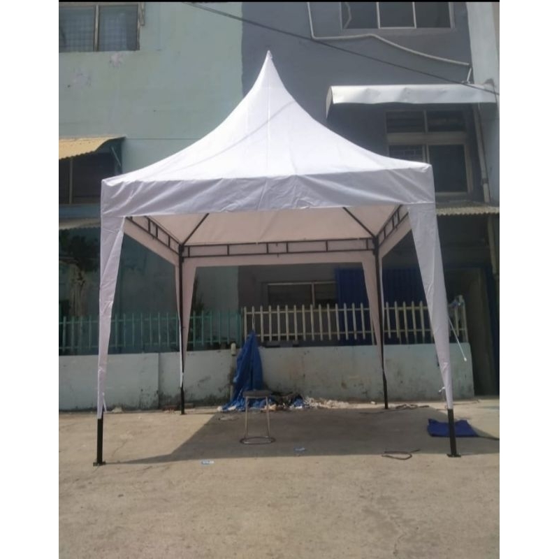 Jual Tenda kerucut ukuran 2x2 3x3 4x4 rangka dobel deck bahan atap pvc ...