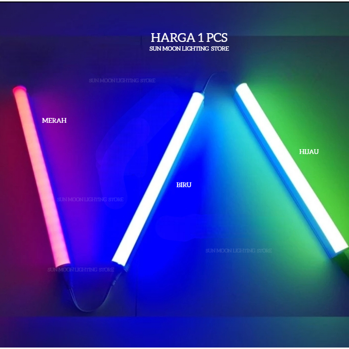 Jual Lampu neon LED T5 4W 30cm putih warm white biru hijau merah 4watt ...