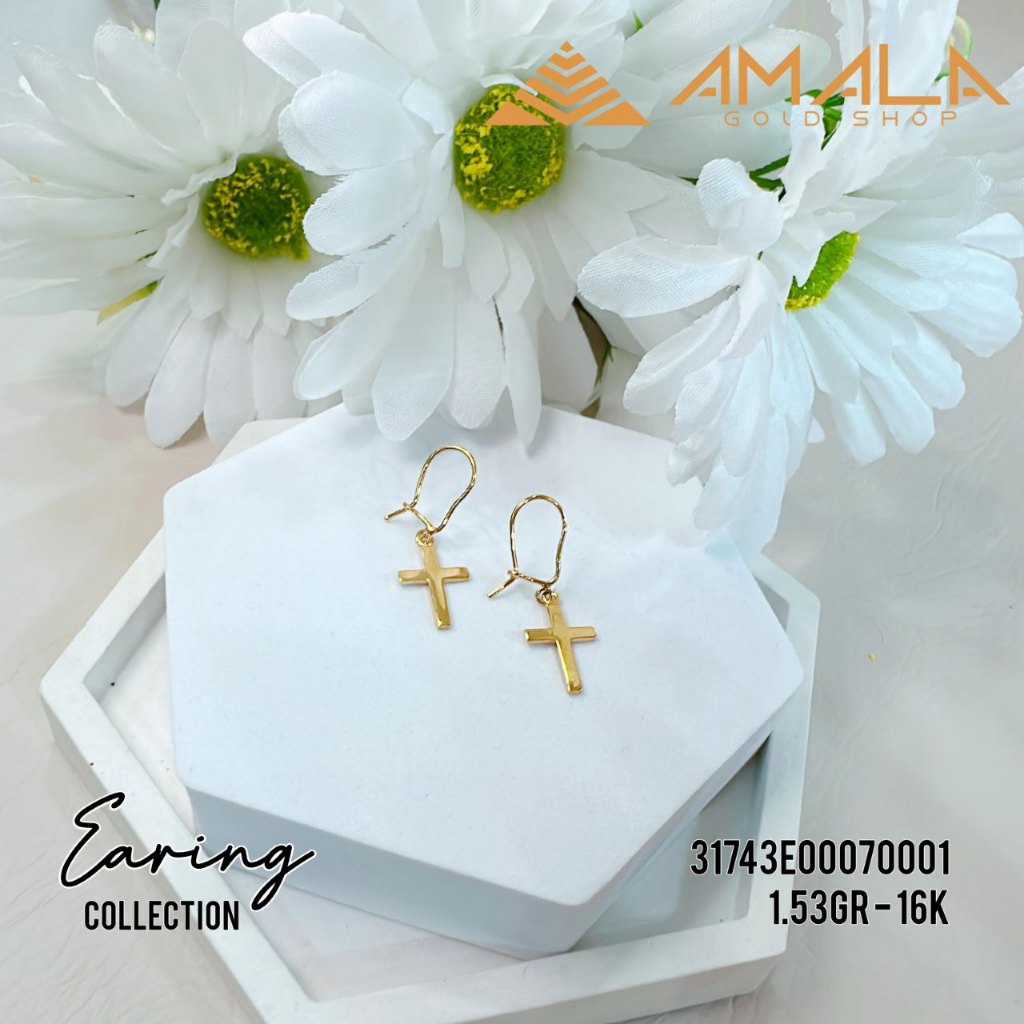 Jual ANTING EMAS | GOLD EARRING 16K 1.53GR - AMALA GOLD [KING HALIM ...