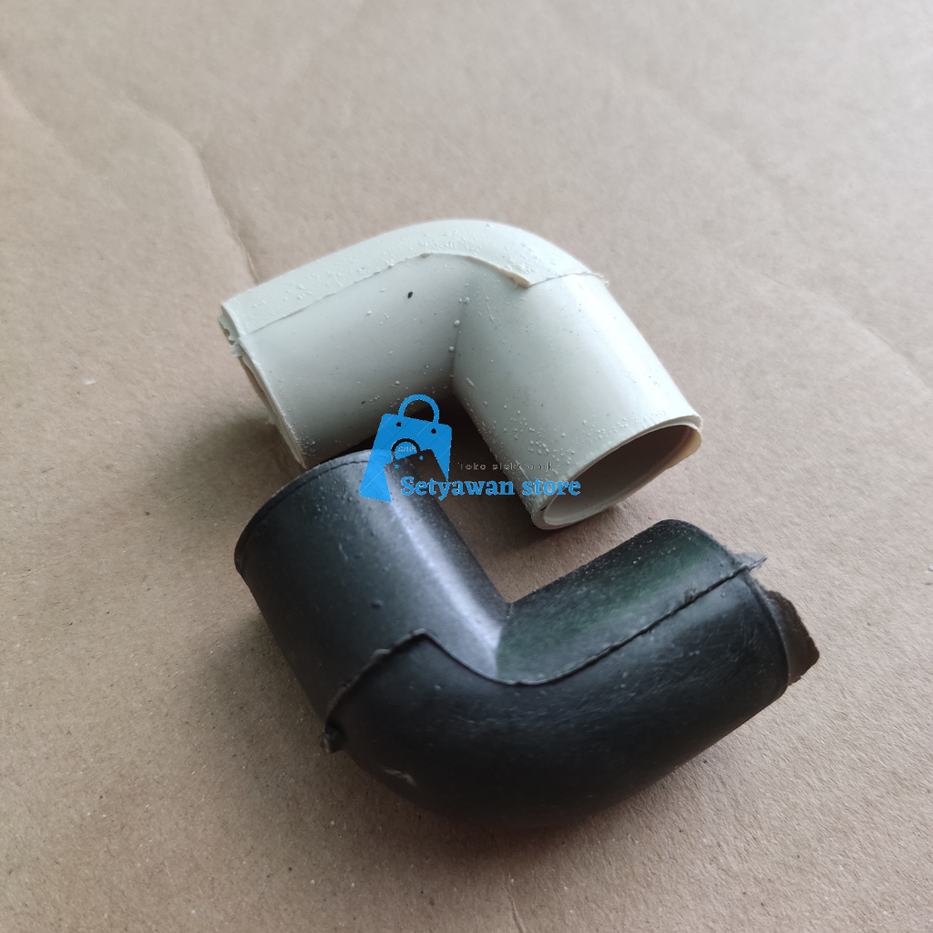 Jual Elbow Knee L Bow 5/8 17mm Sambungan Pipa Listrik Hitam Putih ...
