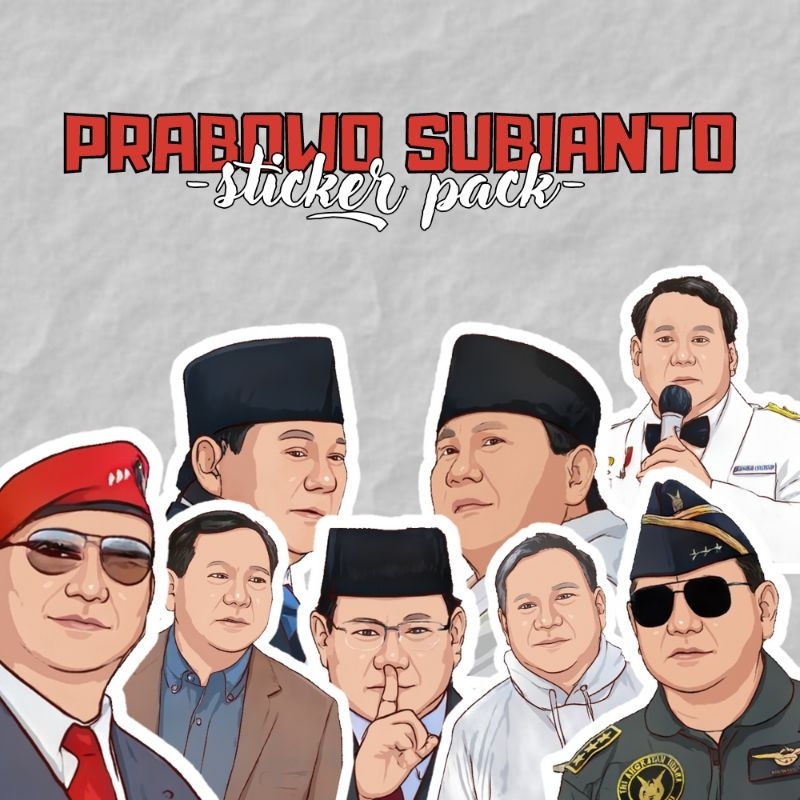 Jual STICKER PACK PRABOWO SUBIANTO 20PCS(WATERPROOF) | Shopee Indonesia