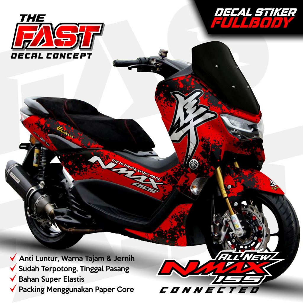 Jual TERBARU Decal Sticker Yamaha Nmax 155 New Fullbody Hayabusa Decal ...