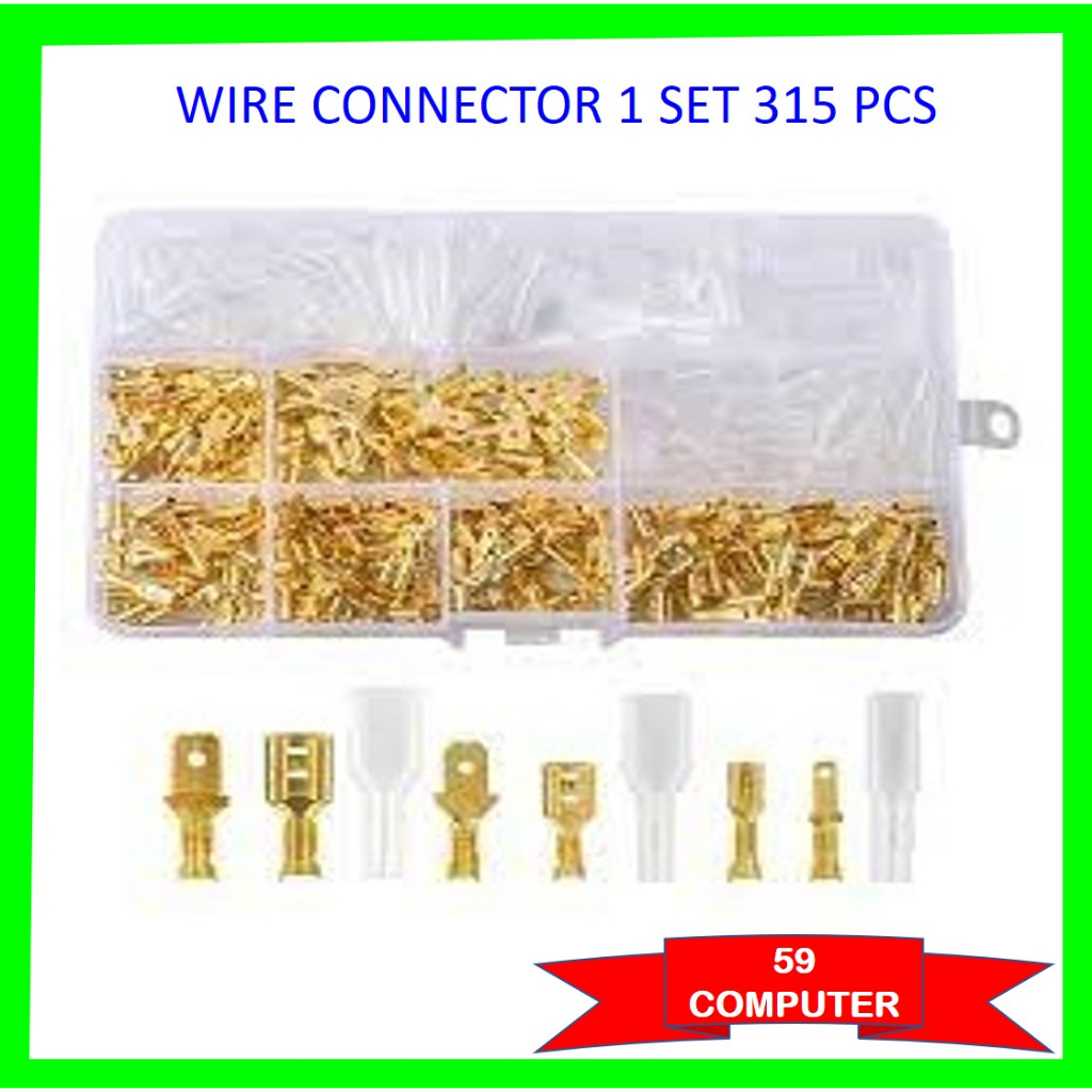 Jual Skun Kabel 315 PCS Terminal Crimp Insulated Skun Kabel Gepeng ...