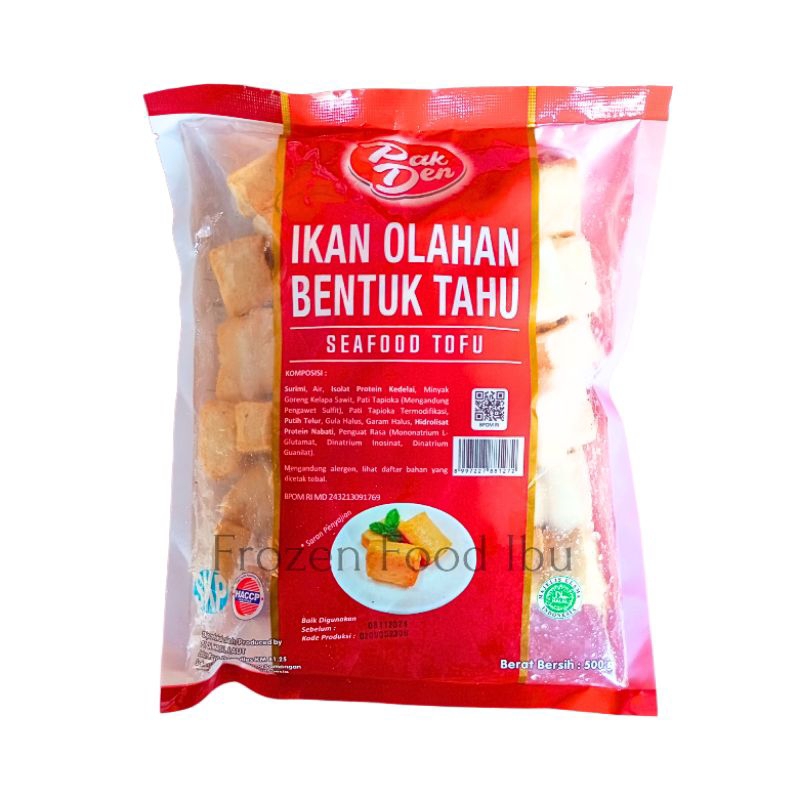 Jual Pak Den Ikan Olahan Bentuk Tahu Seafood Tofu 500gr Frozen Food ...