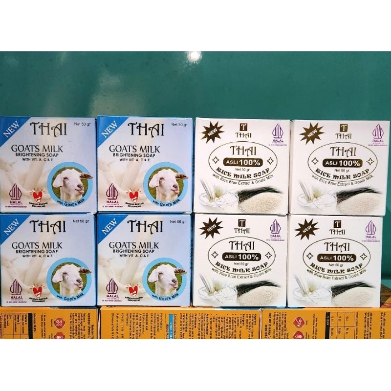 Jual THAI Goat's Milk Soap (Sabun Susu Kambing) || Rice Milk (Sabun ...