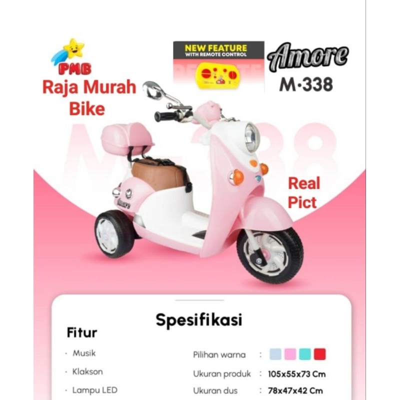 Jual Motoran Aki Remote Control PMB Scoopy 338 Amore Motor Aki Scoopy ...