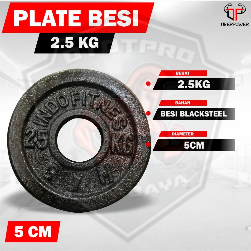 Jual [5 CM] Plate Barbell Besi 2,5 KG /Iron/Lempeng/Lempengan/Fitness ...