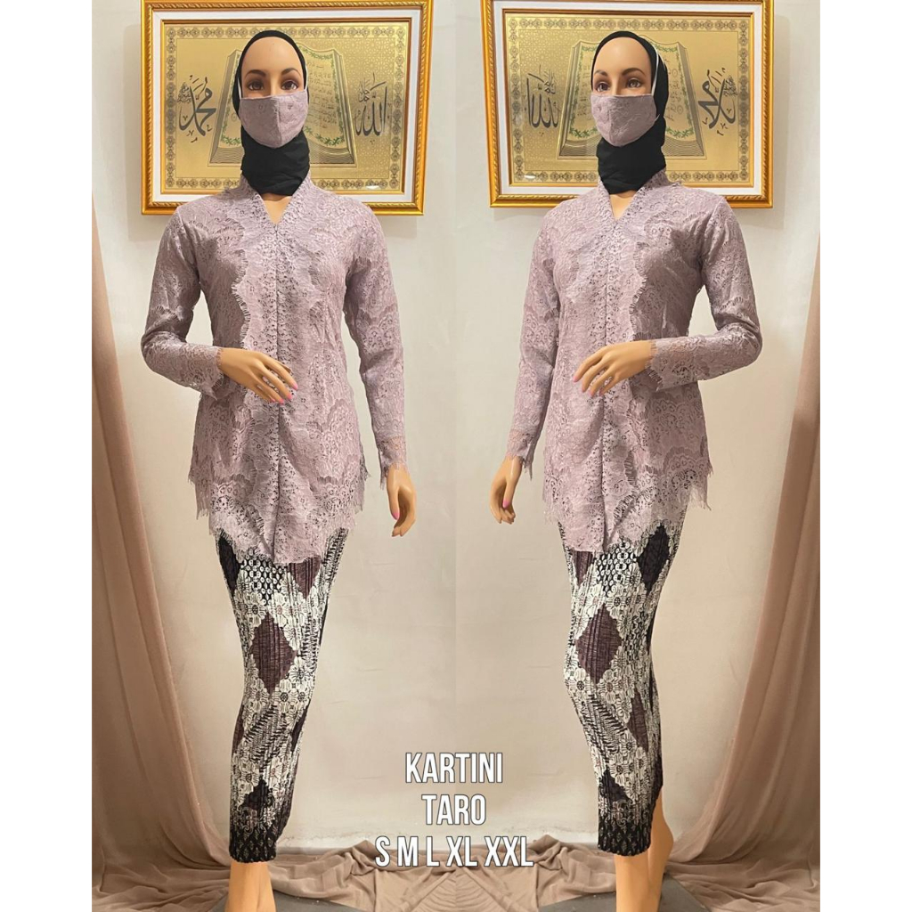 Jual Setelan Kebaya Kartini Brokat Renda / Kebaya Renda Kartini Taro ...