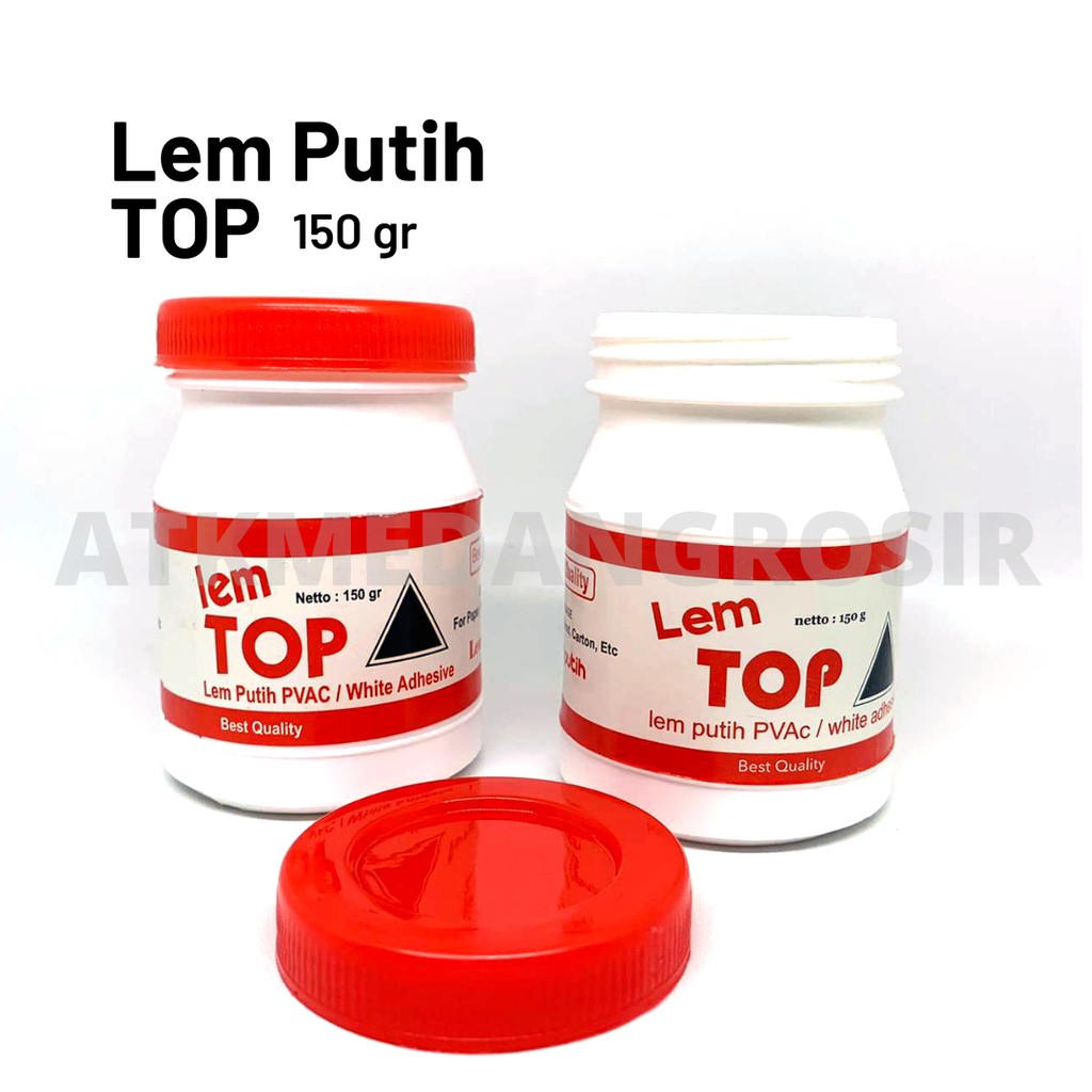 Jual Lem Top 150 gram Original Kecil Lem Kertas Botol Putih PVAC ...