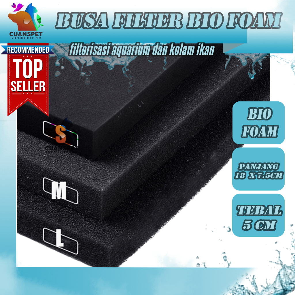 Jual KAPAS BUSA HITAM 2 LAPIS / BIO FOAM HITAM / BUSA BIOFIL HITAM ...