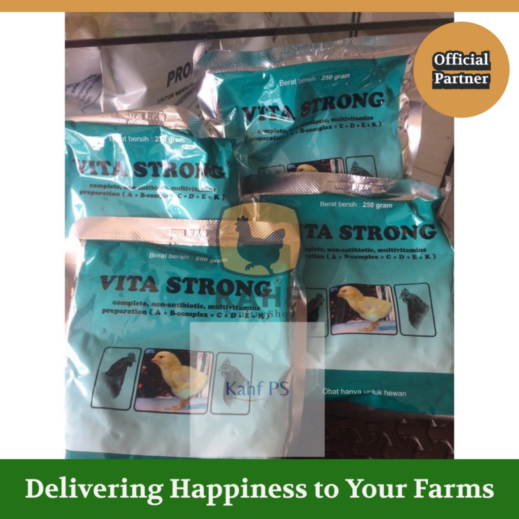 Jual Vita Strong 250 gram Multivitamin Ayam [KAHF PS] | Shopee Indonesia
