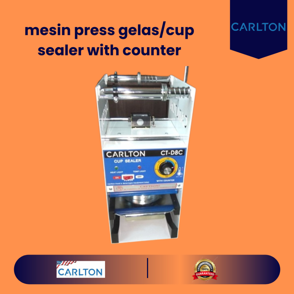 Jual mesin press gelas/cup sealer with counter | Shopee Indonesia