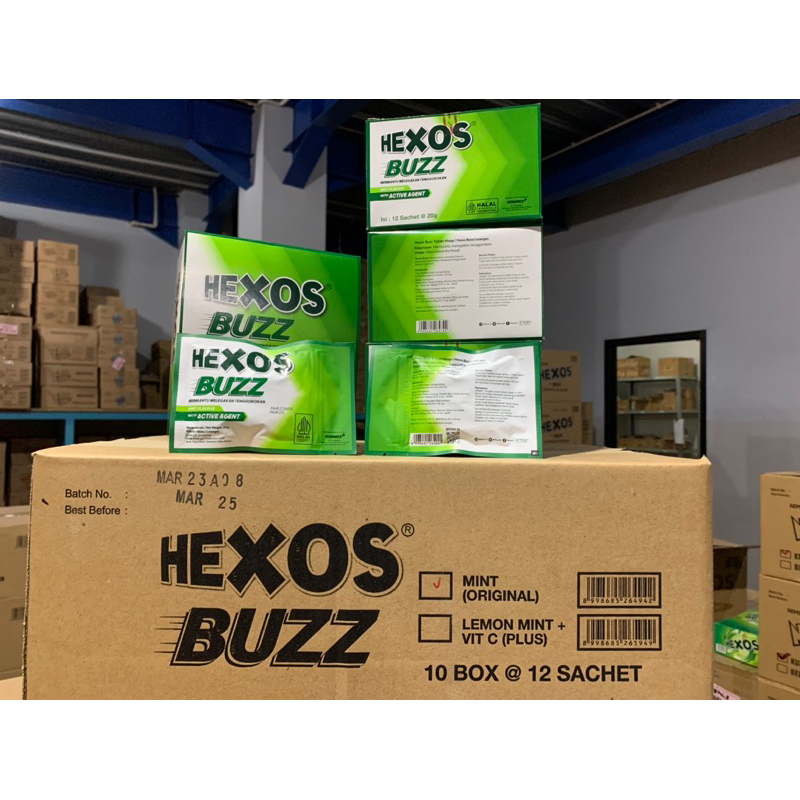 Jual Hexos Buzz Lozenges Mint Original Acrive Agent. | Shopee Indonesia