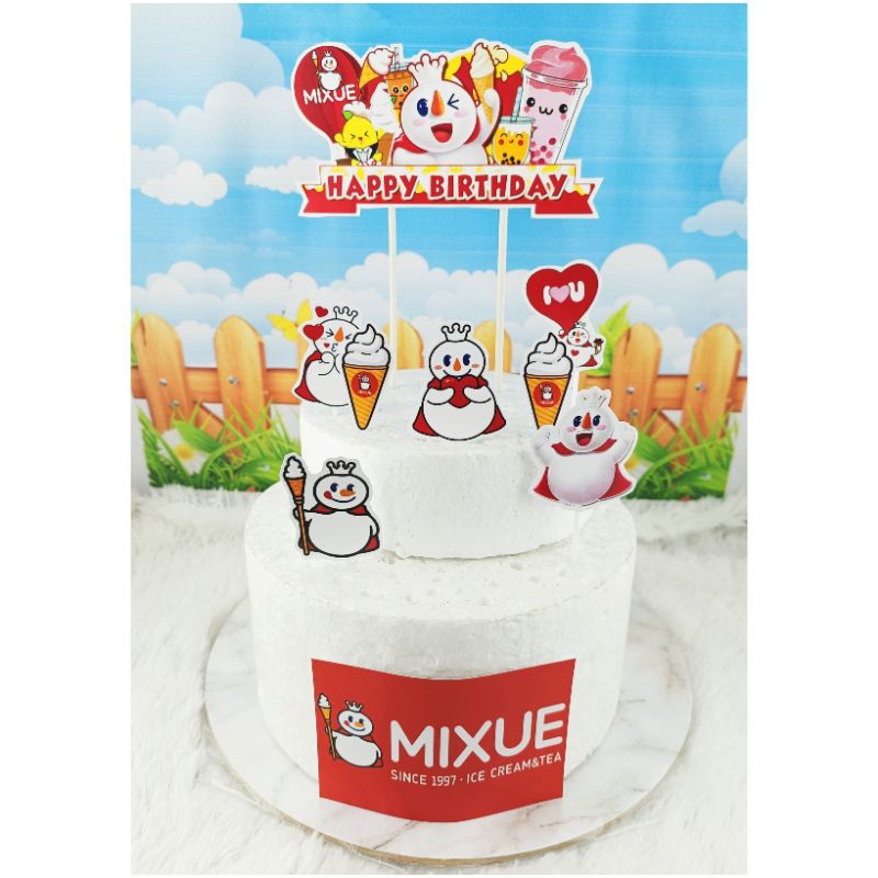 Jual Cake topper MIXUE/hiasan kue ultah MIXUE XTRA | Shopee Indonesia
