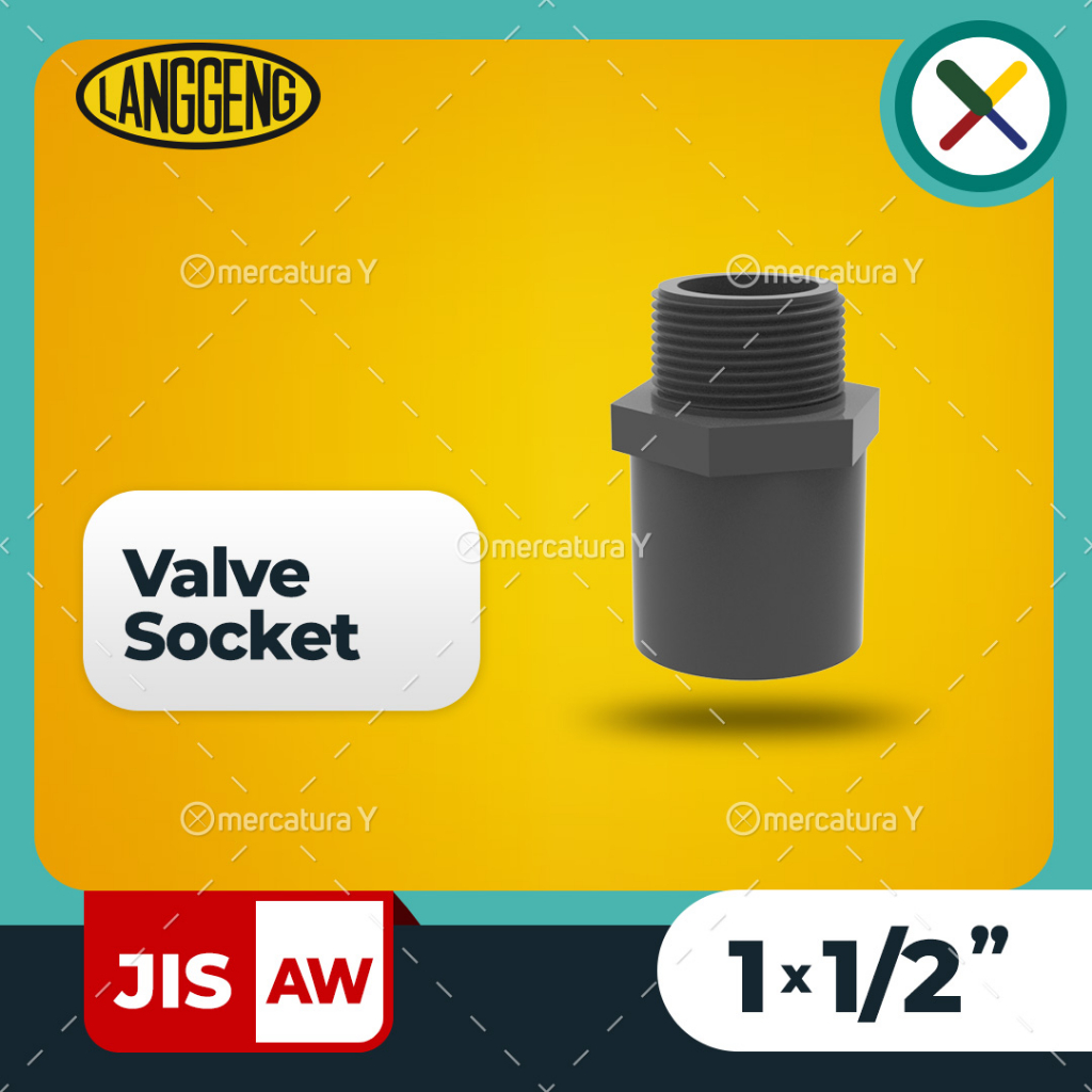 Jual Valve Socket JIS-AW 1x1/2" - Fitting PVC | Shopee Indonesia