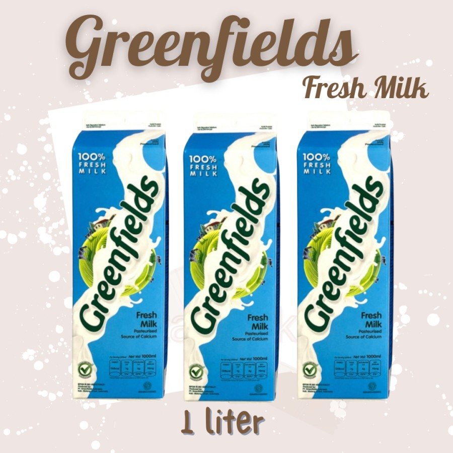 Jual [PROMO] Greenfields Fresh Milk 1 lt liter seliter | susu segar greenfield 1000 ml green ...