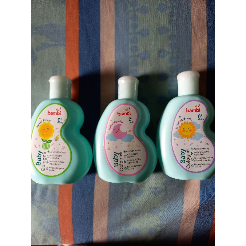 Jual BAMBI Baby Cologne 100ml Milky Powdery, Morning Breezy and Sweet ...