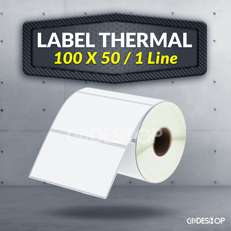 Jual Kertas Label Thermal Ukuran 100x50 mm Isi 500 Stiker Resi 100 x 50 | Shopee Indonesia