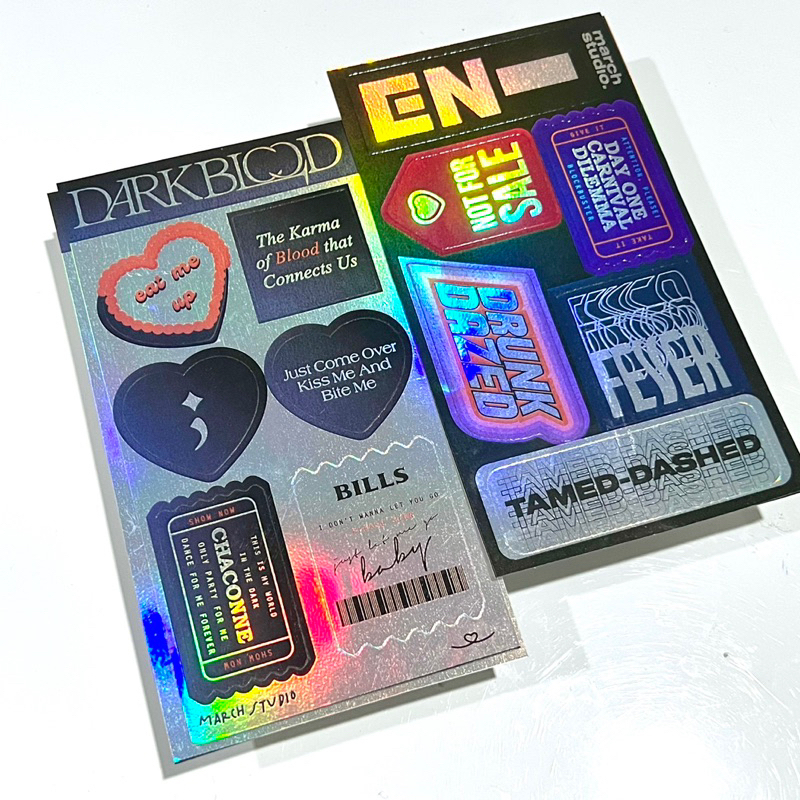 Jual EN— enha / dark blood Hologram Sticker / deco sticker enha ...