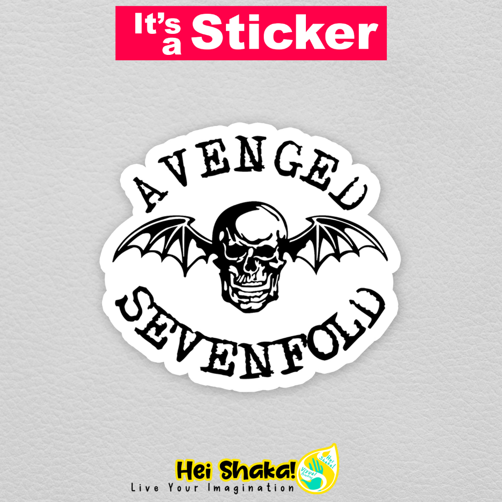 Jual Stiker Avenged Sevenfold Skull Bat Sticker Musik Band Vinyl Anti ...
