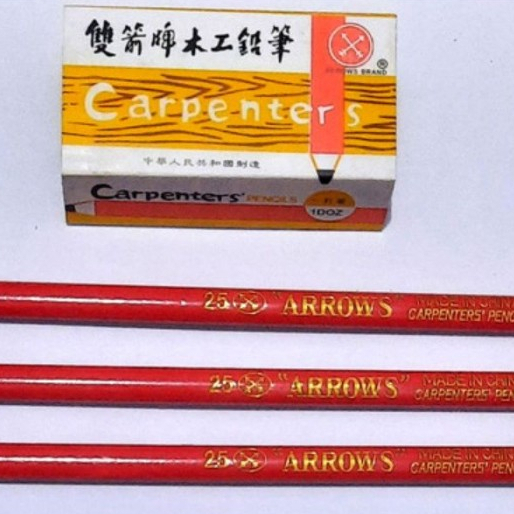 Jual Pensil Tukang Merk ARROW Carpenter Pencil Bangunan Pensil Bahan ...
