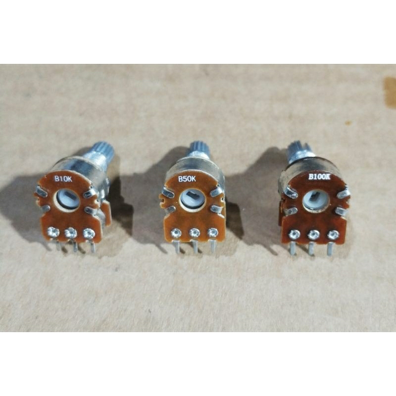 Jual Potensio stereo 6pin mini 10k/50k/100k/ potensio kecil kaki 6 ...