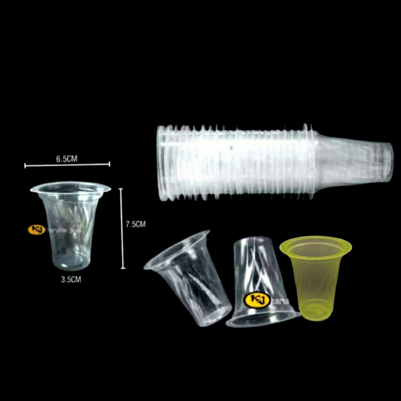 Jual Gelas Plastik AMDK Polos & Warna 130ML | Shopee Indonesia