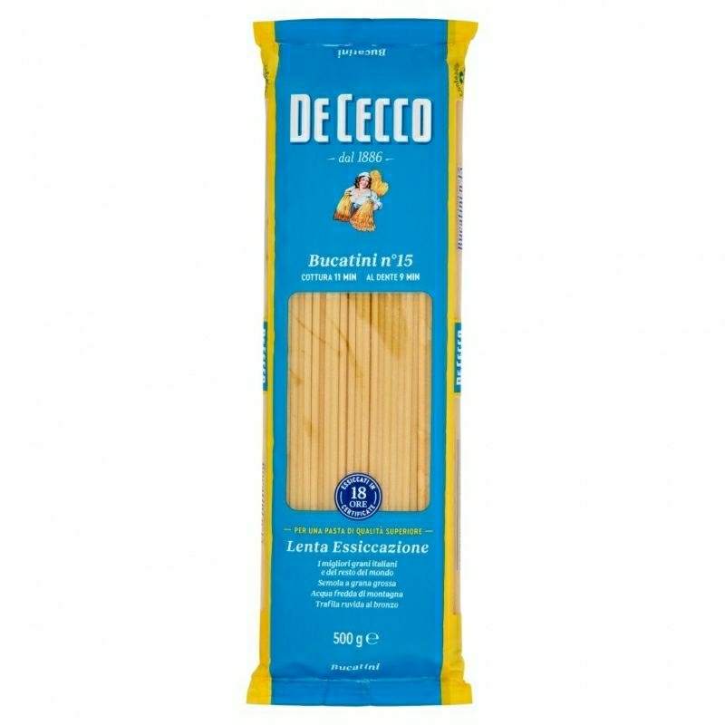 Jual DE CECCO Bucatini N.15 Pasta 500g | Shopee Indonesia