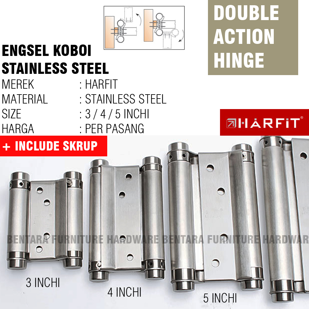 Jual HARFIT ENGSEL KOBOI 5 - 4 - 3 INCHI GQ Good Quality Stainless ...