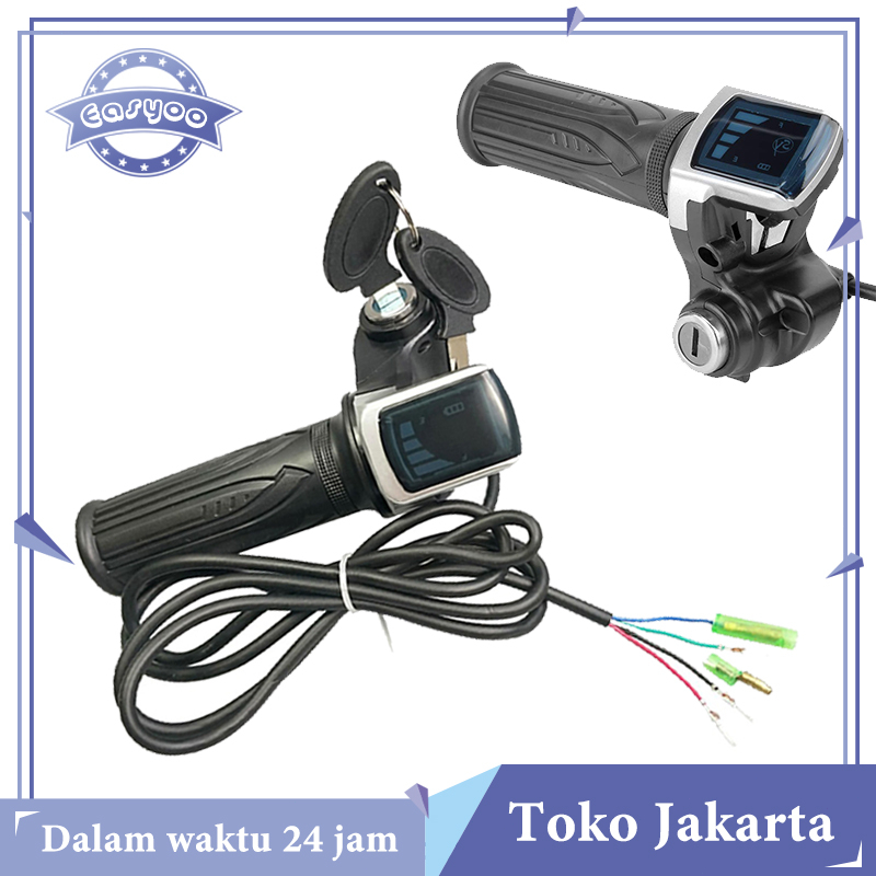 Jual Handle Gas Sepeda Listrik Electric Bike Throttle Dengan Layar Lock ...