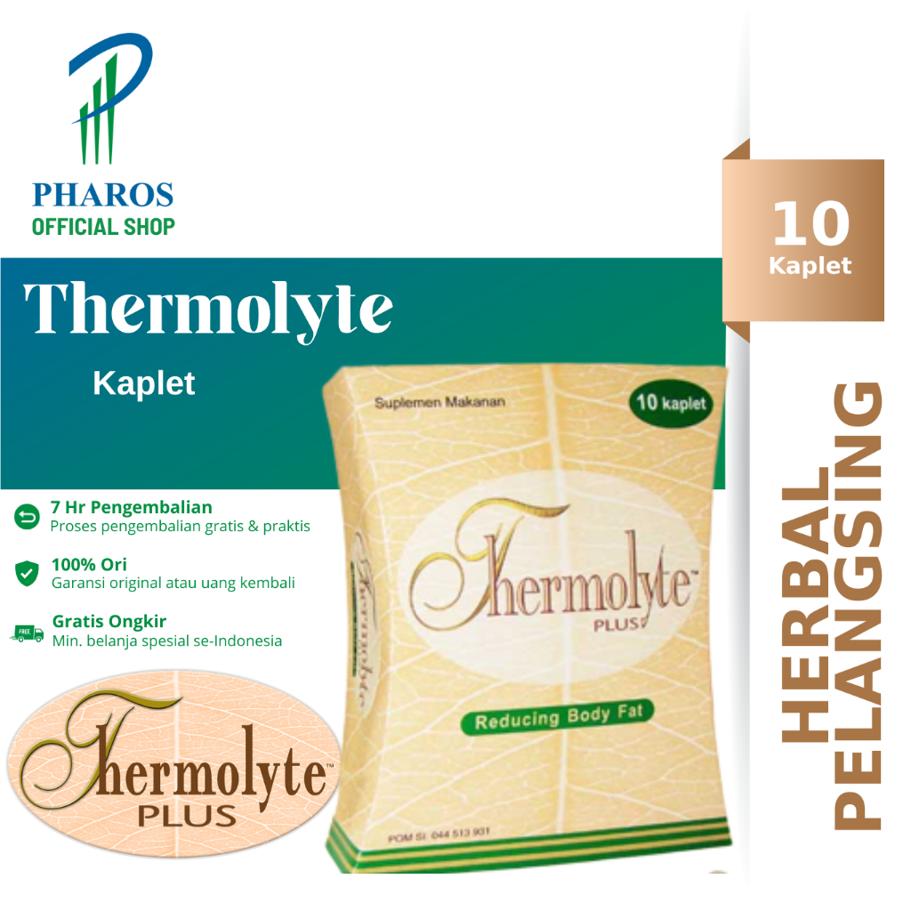 Jual Thermolyte Plus 10 Kaplet / Pelangsing Alami / Diet / Penurun ...