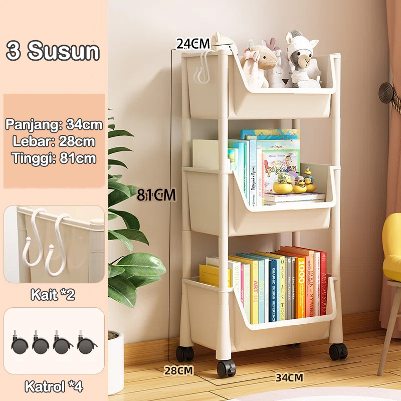 Jual Rak Buku Susun Minimalis Tempat Buku Rak Mainan Anak Rak Buku ...