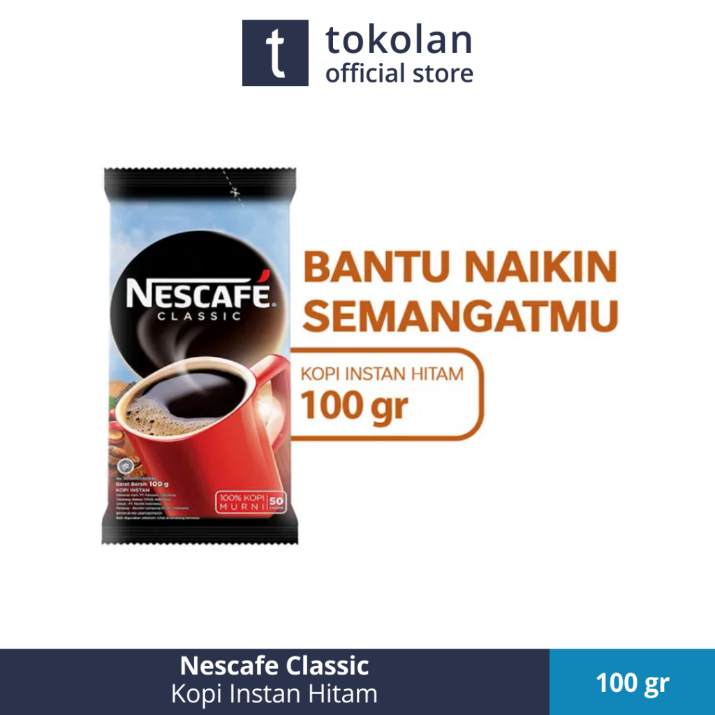 Jual Nescafe Classic Kopi Instan Kopi Hitam Sachet Bag 100g | Shopee ...