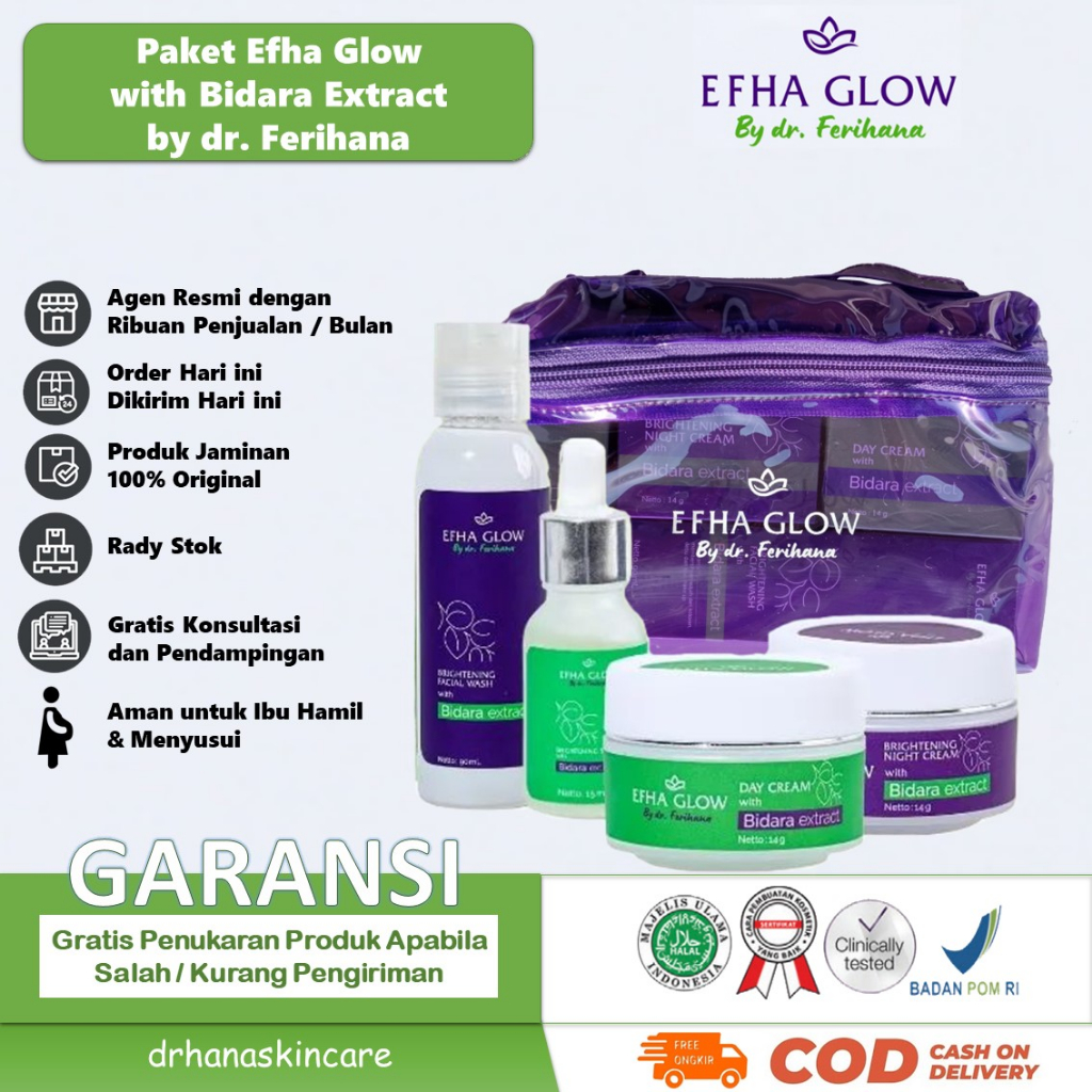 Jual Paket Efha Glow by dr. Ferihana Cosmetics & Skincare Rangkaian Produk Perawatan Wajah Murah ...