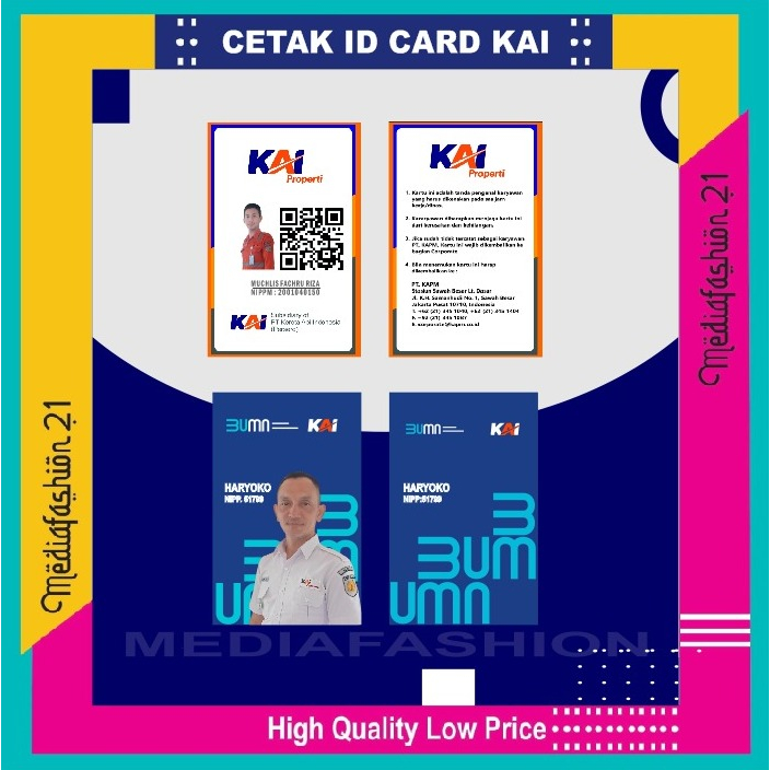 Jual Cetak ID Card KAI (Kereta Api Indonesia) Bahan PVC | Shopee Indonesia