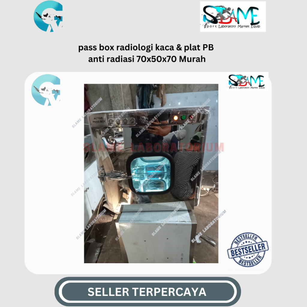 Jual pass box radiologi kaca & plat PB anti radiasi 70x50x70 Murah ...