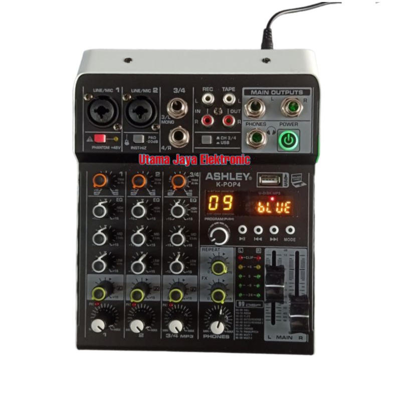 Jual Mixer Audio Ashley K-POP4 4 Channel KPOP 4 USB Bluetooth Original | Shopee Indonesia